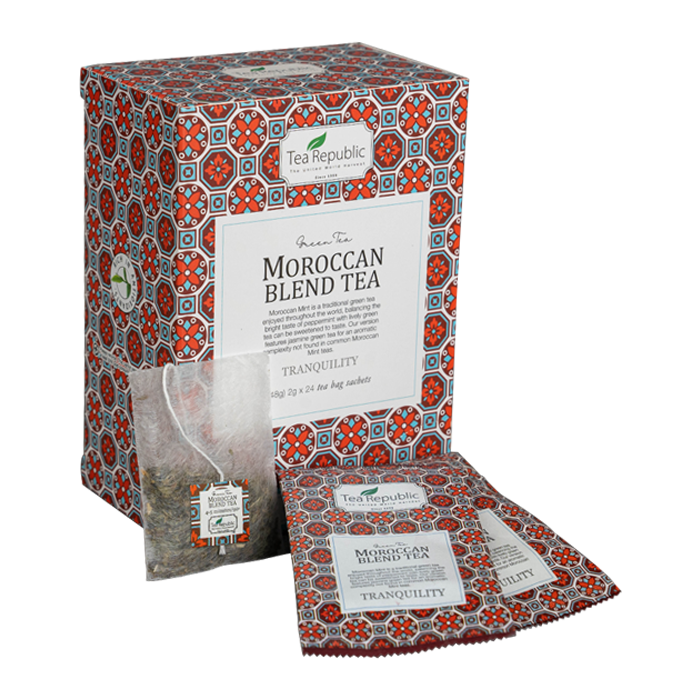 Moroccan Mint Green Tea Box - 24 Sachet | dr.CAFE Online Store
